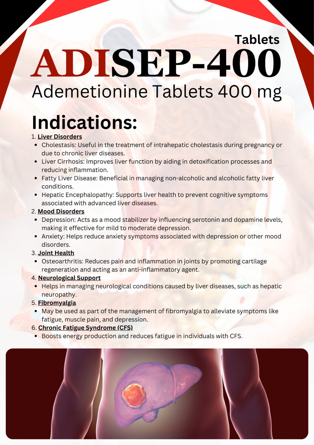 ADISEP 400: Ademetionine Tablets 400mg - Sepik Life Sciences